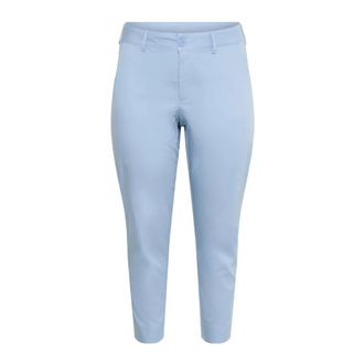 Kaffe Curve KCleana Chino 7/8 Pants - - Trousers - Damen - Blau - 2XL