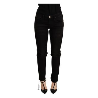 Acht Low Waist Skinny Denim Hose - - Jeans - Damen - Schwarzk - W26