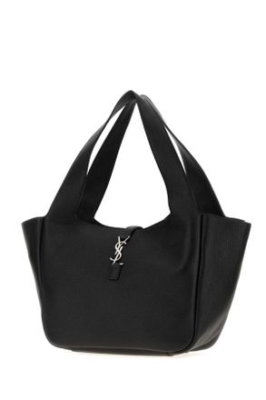 Saint Laurent Womens Black Leather Bea Shopping Bag Nero Borse A Mano