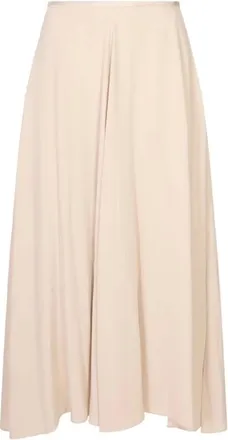 Agnona Femme, Jupes, Beige, Taille: 42 FR Jupe en soie mate