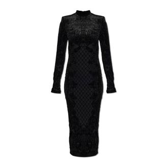 Balmain Samtkleid - - Dresses - Damen - Schwarzk - S