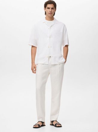 Mango Shirt aus Feinstrick cremeweiß - Herren - XXL - MANGO MAN