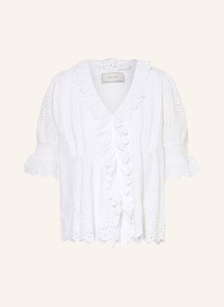 Neo Noir Neo Noir Blusenshirt Talise Mit Lochspitze weiss