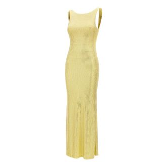 Twentyfourhaitch Femme, Robes, Jaune, Taille: 34 FR Helios Long Dress