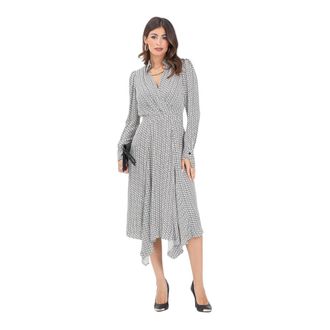 Elisabetta Franchi Georgette Slim Fit Midi Kleid - - Dresses - Damen - Mehrfarbig - S