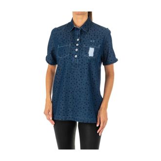 La Martina Kurz&auml;rmeliges Jeanshemd - - Blouses & Shirts - Damen - Blau - XS