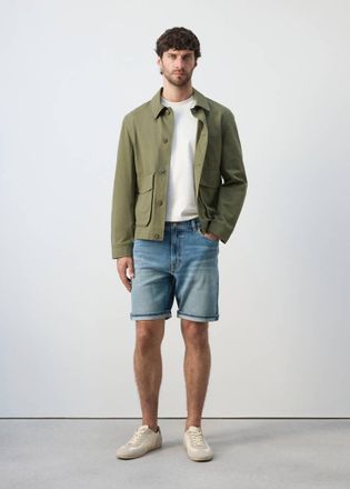 Mango Bermuda en jean slim fit bleu moyen - Homme - 38 - MANGO MAN