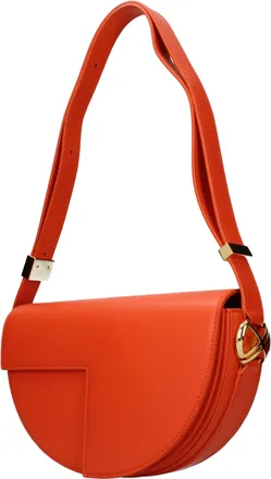Patou Leather Shoulder Bag - Orange