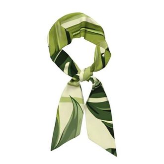 Generic &Eacute;charpe en satin de soie hawa&iuml;enne en forme de feuilles de palmier tropicales pour femme, pour le sport, le yoga, le visage