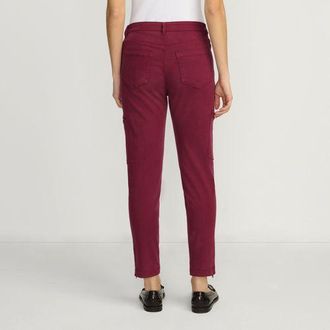 Lands End Utility-Cargojeans, Damen, Gr&ouml;&szlig;e:40 petite, Rot, Baumwoll-Mischung, by Lands End