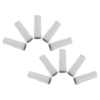 BESPORTBLE Lurrose 10 St&uuml;ck E14 Kerzenfassungsh&uuml;lsen f&uuml;r Kronleuchter Tropfschutz aus Formbest&auml;ndigem Material 8 X 2,5 X 2,5cm Wei&szlig;e Abdeckungen f&uuml;r H&auml;ngelampen 