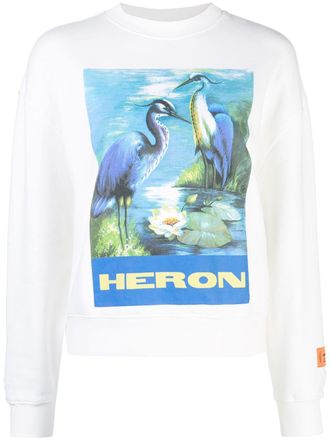 Heron Preston sweat &agrave; imprim&eacute; graphique - Blanc
