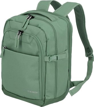 Travelite Handgepäck Rucksack, RyanAir Maße, KICK OFF, Laptop Rucksack 13 Zoll, Praktischer Rucksack mit Dehnfalte + Aufsteckfunktion, 40 cm, 20-23 Liter
