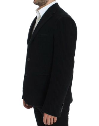 Dolce & Gabbana Mens Black Manchester Martini Blazer Cotton Clothing