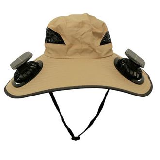 Generico Chapeau de ventilateur aliment&eacute; par &eacute;nergie solaire, chapeau de p&ecirc;che UPF50 en plein air - protection solaire portable respirant unisexe pour voyage s