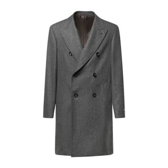 Canali Homme, Manteaux, Gris, Taille: L Double-Breasted Manteaux