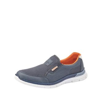 Rieker B4870, Herren Slip On Sneaker, Blau (Denim/Atlantis/Weiss), 45 EU (10.5 UK)