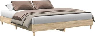 vidaXL Cadre de lit sans matelas ch&ecirc;ne sonoma 160x200 cm Vidaxl