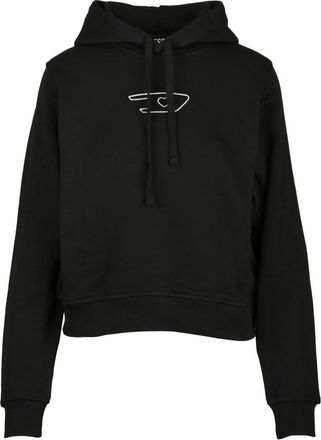 Diesel Femme, Sweatshirts et sweats &agrave; capuche, Noir, Taille: 36 FR Short SweaT-shirt
