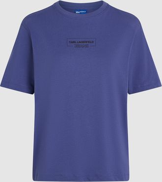 Karl Lagerfeld Regular Outline Logo Tee, Skipper Blue, M