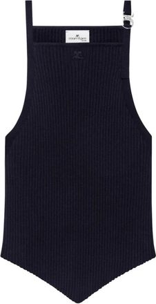 Courr&egrave;ges Damen, Oberteile, Schwarzk, MGr&ouml;&szlig;e