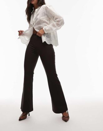 & Other Stories Pantalon &eacute;vas&eacute; facile &agrave; enfiler en jersey &eacute;pais structur&eacute; - Marron-Brown