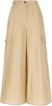 Max Mara Femme, Pantalons, Beige, Taille: 36 FR Wide Pantalons