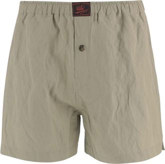 Willy Chavarria Homme, Shorts, Brun, Taille: L Shorts en m&eacute;lange de coton &agrave; texture froiss&eacute;e