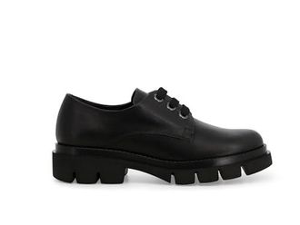 Melluso Mocassins à Lacets en Cuir Noir pour Femme r45425 37