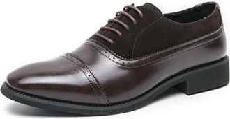 Minitoo Chaussures basses à lacets pour homme - Fashion Business Oxfords, Y8789 Marron, 41 EU
