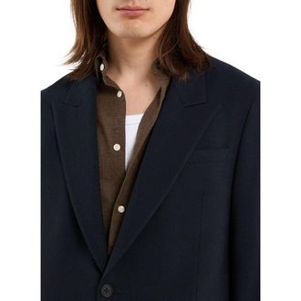 Saison 1865 Veste de costume droite unie en laine vierge