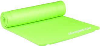 Relaxdays Yogamatte, 1 cm dick, für Pilates, Fitness, gelenkschonend, mit Tragegurt, Gymnastikmatte 60 x 180 cm, grün