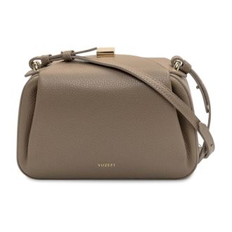 Yuzefi Braune Lederkette Schultertasche - - Bags - Damen - Beige - ONE SIZE