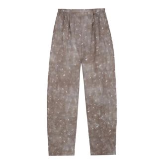 Cortana Rami- Leinenhose mit Ayaz-Druck - - Trousers - Damen - Beige - S