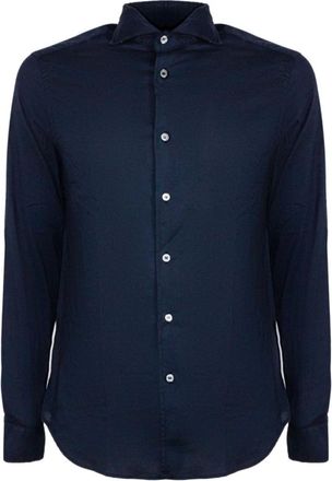 Fedeli Homme, Chemises, Bleu, Taille: 3XL Chemise en voile de coton