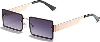 Generic Lunettes de soleil en métal à monture carrée pour hommes et femmes pare-soleil de vacances en plein air (couleur : B, taille : moyen) 2026