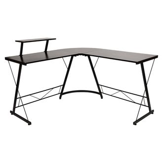 Flash Furniture Ginny Eckschreibtisch, platzsparend, L-f&ouml;rmiger Gaming-Schreibtisch mit Monitorablage, 181,6 cm, 2-st&ouml;ckig, Computertisch, Heimb&uuml;ro-Schreibtisch, einf