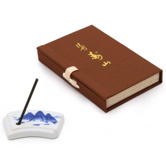 Generic Nippon Kodo Japanischer Weihrauchstangen & Halter -Set aus Aloeswood (Jinkoh) in Keramik