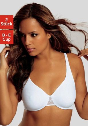 Nuance T-Shirt-BH NUANCE, Damen, Gr. 100, Cup C, schwarz (schwarz, wei&szlig;), Microtouch, Obermaterial: 85% Polyamid, 15% Elasthan, BHs BH BH-Set B&uuml;gel-BH T-Shir