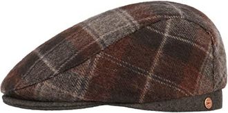 Mayser Casquette Frankie Soft British Homme - Made in The EU Laine Gavroche avec Visiere, Doublure Hiver Automne-Hiver - 57 cm Marron Fonce