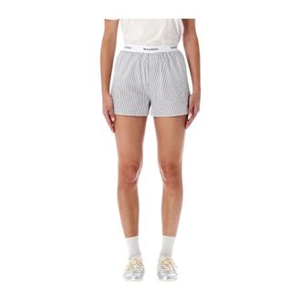 Sporty & Rich Femme, Shorts, Blanc, Taille: 38 FR Yankees Serif Boxer Shorts