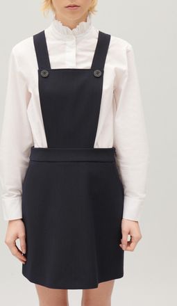 Claudie Pierlot Robe courte bretelles marine
