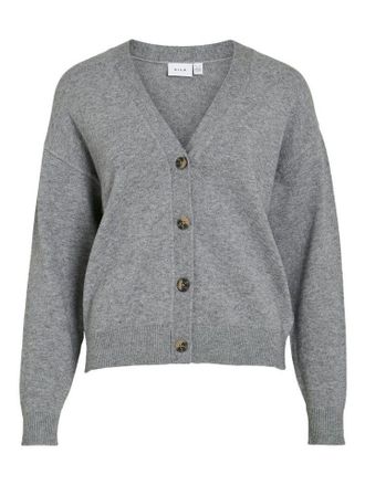 Vila Cardigan Gem&uuml;tliches Strickdesign mit Knopfleiste f&uuml;r Damen Viskose aus verbesserter Rohstoffbeschaffung nachhaltig Normal Fit