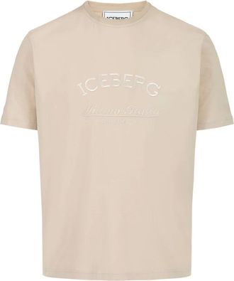 Iceberg Homme, Tops, Beige, Taille: M Classic Regular Fit T-shirt