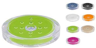 Spirella Seifenschale Steinoptik dekorative Badausstattung Seifenablage Maße: 13 x 10 x 3 cm - Grün