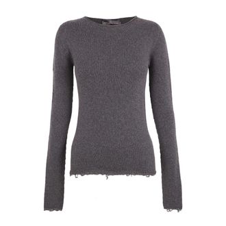 Cortana Box Neck Jersey - - Knitwear - Damen - Grau - 2XS