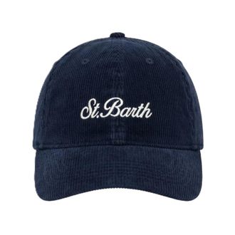 MC2 Saint Barth Baseball Corduroy Cap - - Accessories - Herren - Blau - ONE SIZE