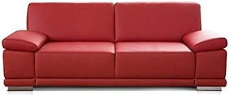 Cavadore 3,5-Sitzer Sofa Corianne in Kunstleder / Große Couch Lederoptik in hochwertigem Kunstleder und modernem Design / Mit verstellbaren Armlehnen / 248 x 8