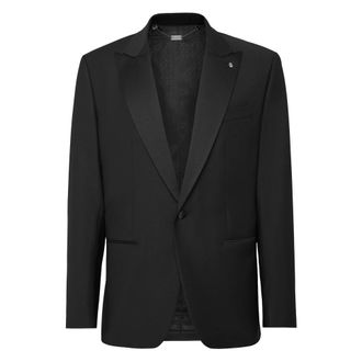 Billionaire Boys Club Homme, Vestes, Noir, Taille: XL Blazer en laine avec revers en satin