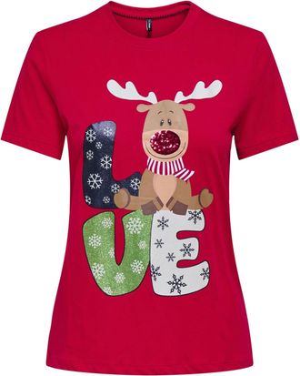 Only Onlxmas Life Yrsa Christmas S/S Top JRS